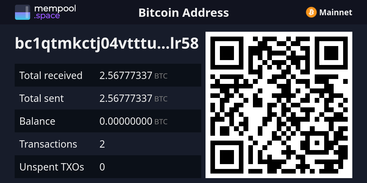 Address: bc1qtmkctj04vtttuhvqgvckdsjudrvfdudflflr58 - mempool - Bitcoin ...