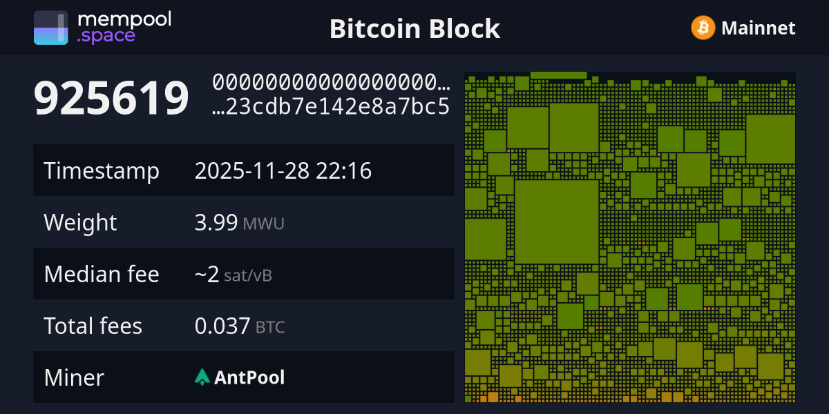 Block 925619: 00000000000000000000ccde4d91db2105b705093b4ae7e23cdb7e142e8a7bc5 - mempool ...