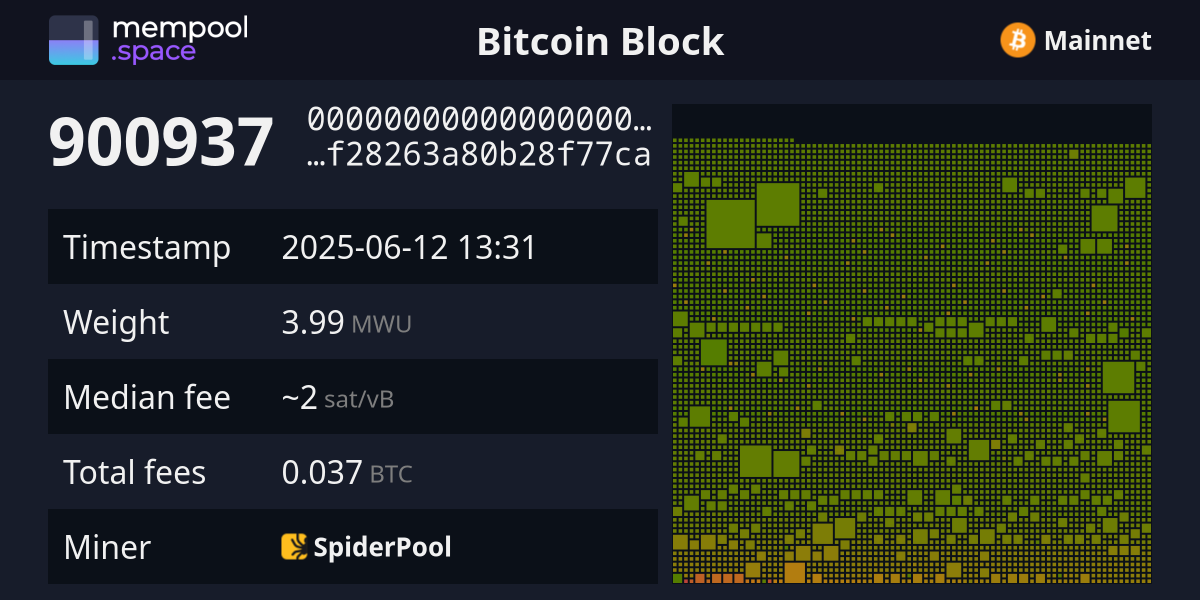 Block 900937: 00000000000000000000dbb792b1850041b5591e27396d4f28263a80b28f77ca - mempool ...