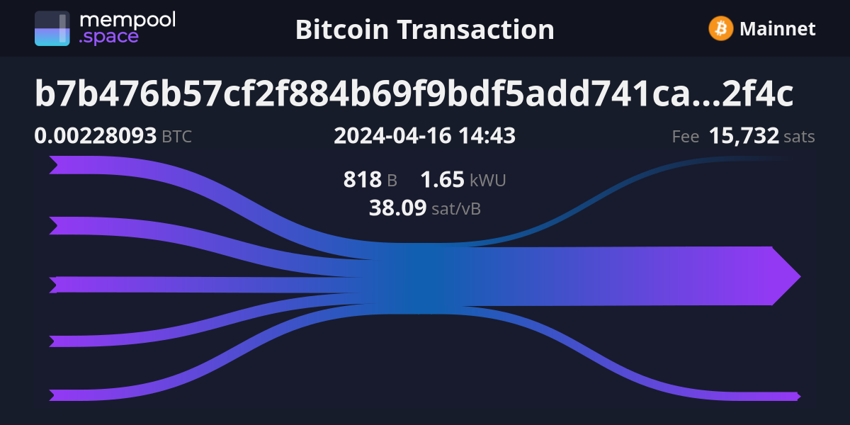 Transaction: b7b476b57cf2f884b69f9bdf5add741cada8a96b05901ed3827fcacbb0b32f4c - mempool ...